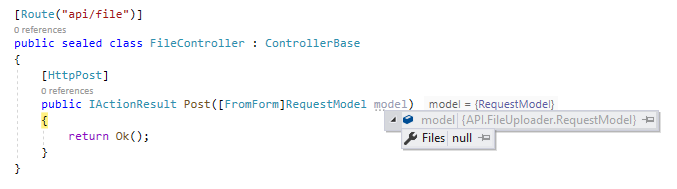 Multiple files upload as [FromForm] binds to a null value in model · Issue #1369 ...