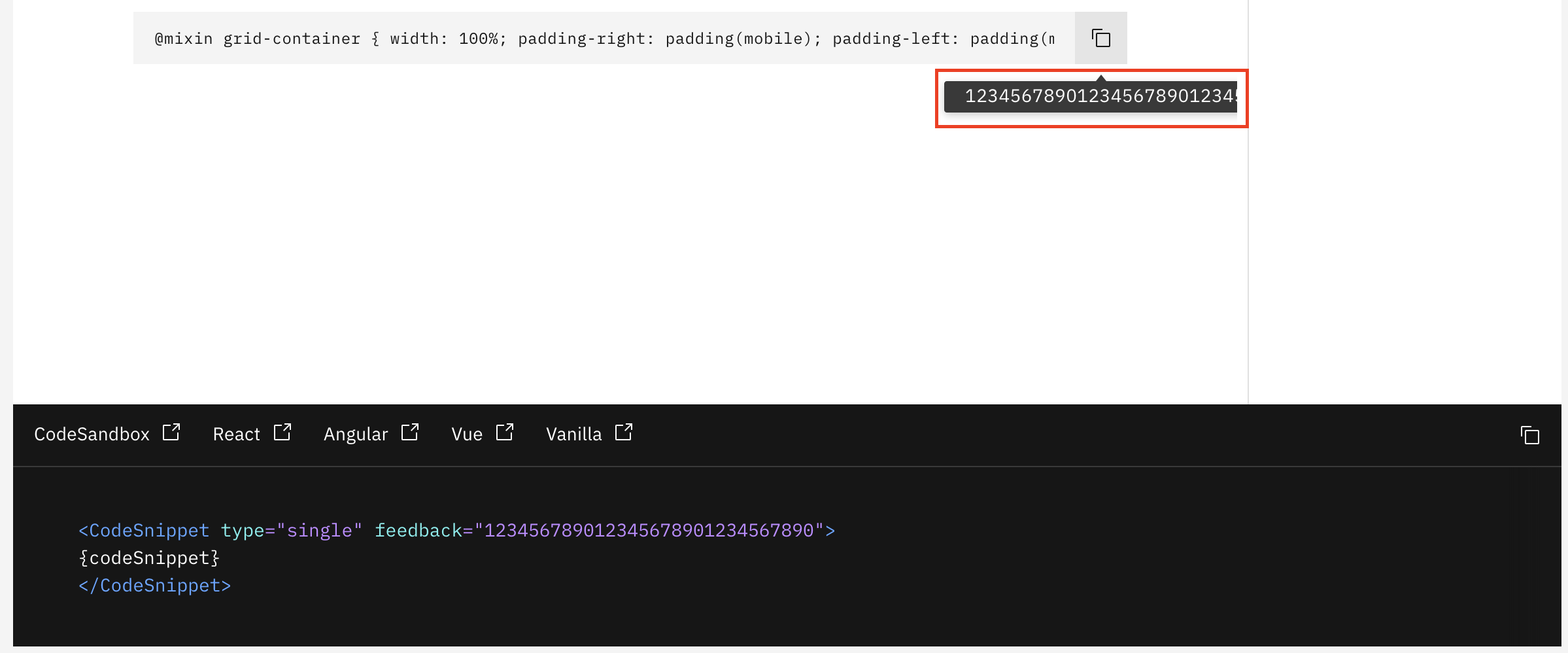 copy-to-clipboard feedback text of CodeSnippet component is cut off · Issue #6746 · carbon ...