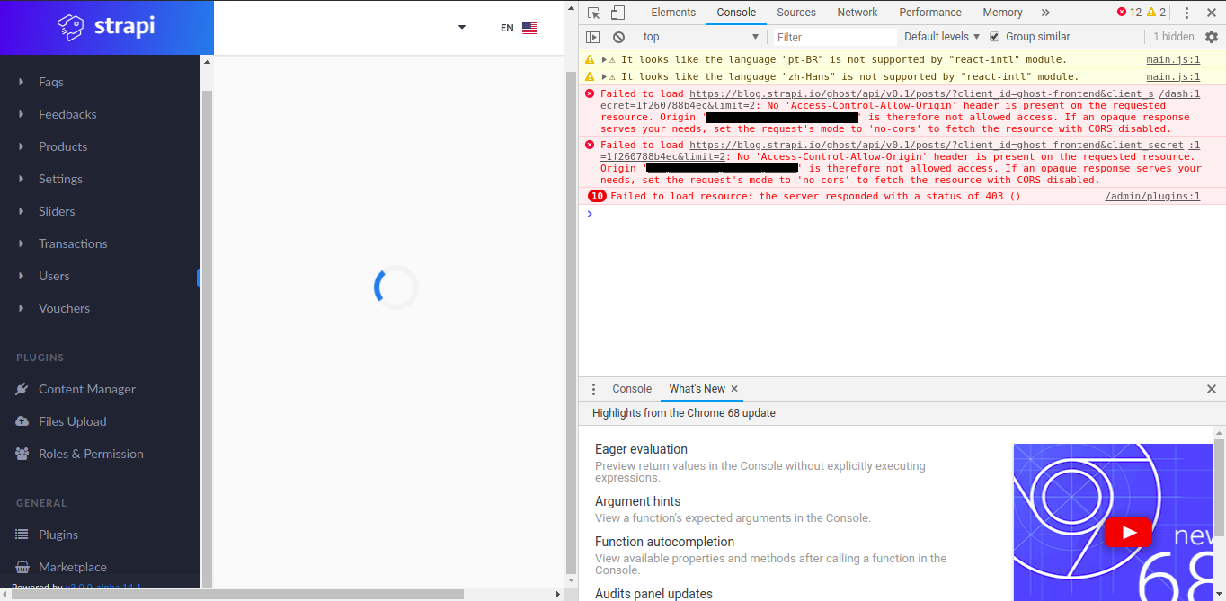 GraphQL plugin breaks AdminUI loading plugins on all ORMs · Issue #1938 · strapi/strapi · GitHub