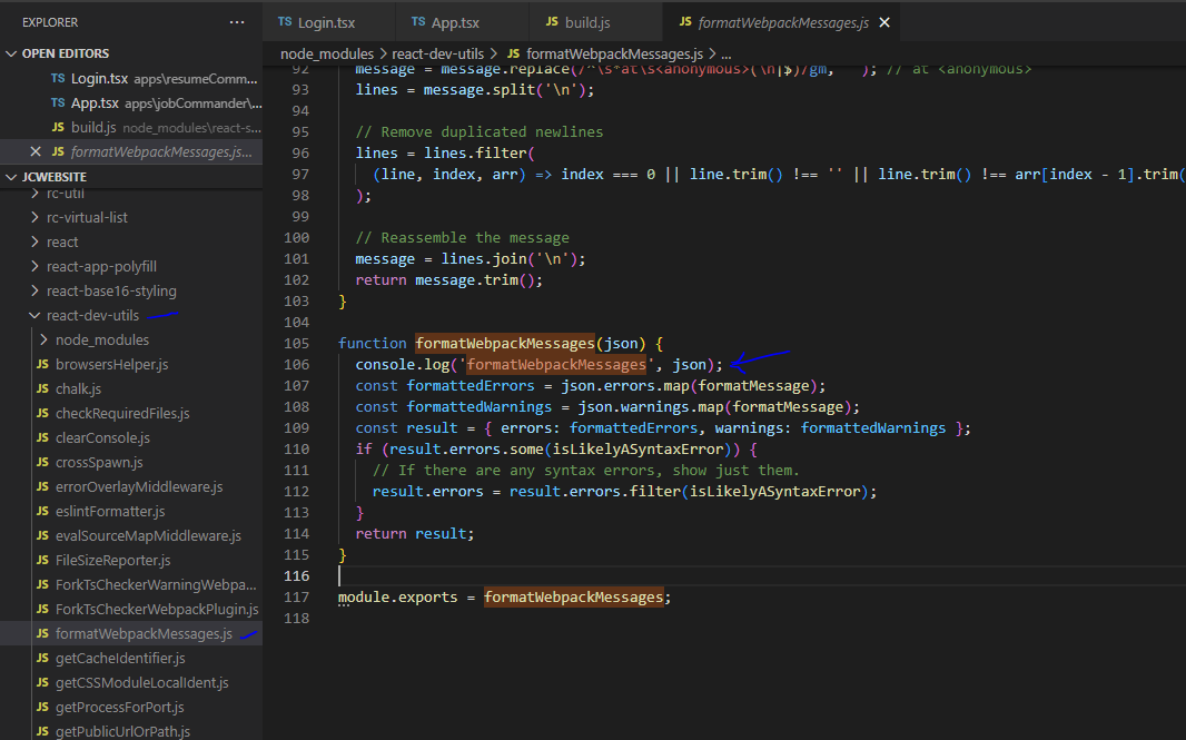 Provide stacktrace for react-scripts/build.js `build` function · Issue #8436 · facebook/create ...
