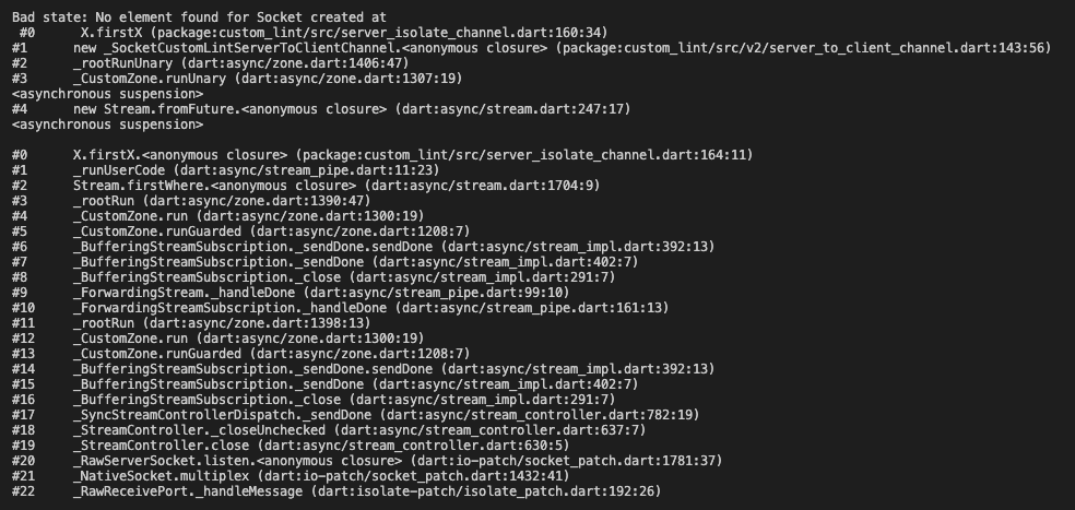 Improve The Stacktrace Of The Error Thrown By Stream First · Issue 51025 · Dart Lang Sdk · Github