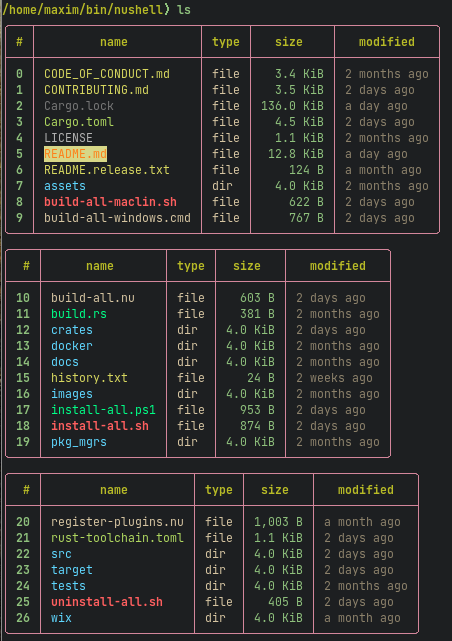 Table paging for ListStreams is missing a line break · Issue #7342 · nushell/nushell · GitHub