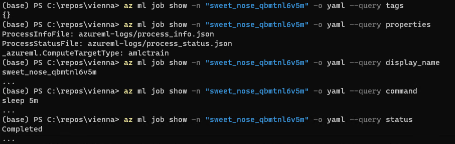 Using -o yaml and --query returns strings followed by ellipses · Issue #25238 · Azure/azure-cli ...