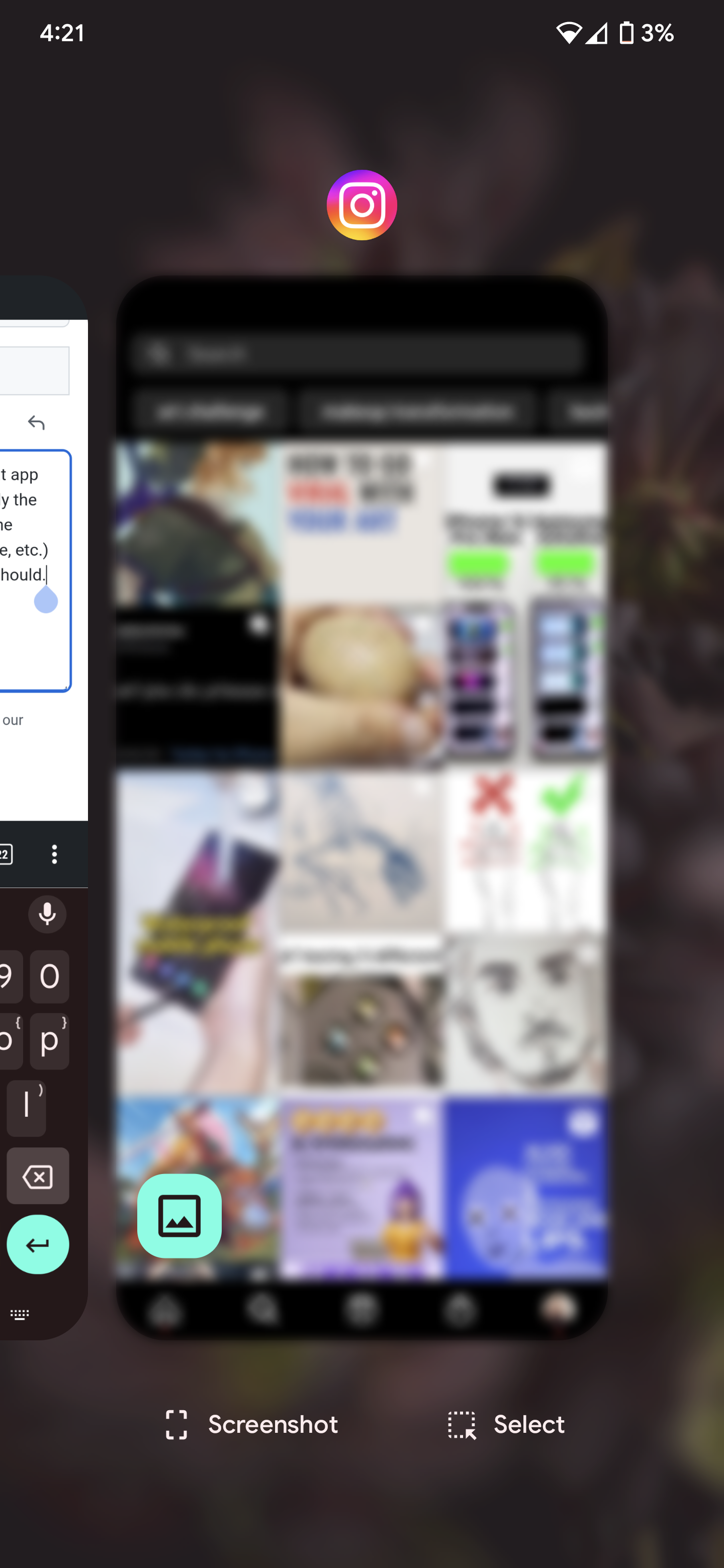 When opening recents with transparent background, the current app is blurred. · Issue #63 ...