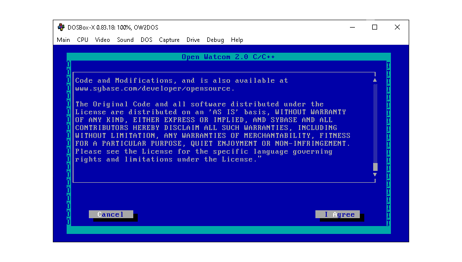 Scrolling Through License Agreement On Dos Installer Crashes To Command Prompt · Issue 737 