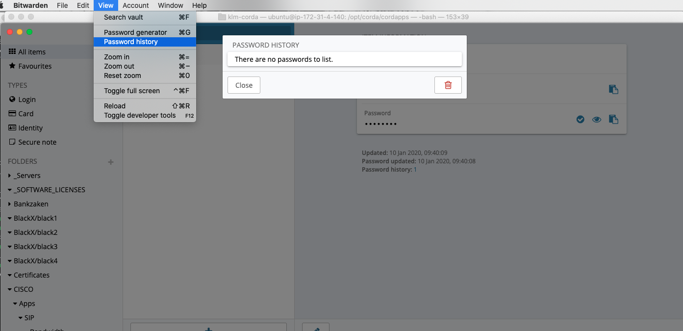 Password History Option From Menu Bar Doesnt List History · Issue 362 · Bitwardendesktop · Github 5786