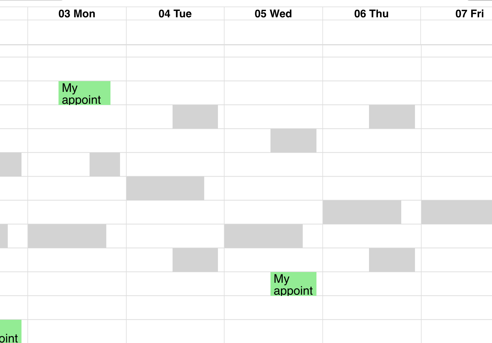 Bug: events need to 100% absolutely, fully, relentlessly, exclusively occupy slots · Issue #1133 ...