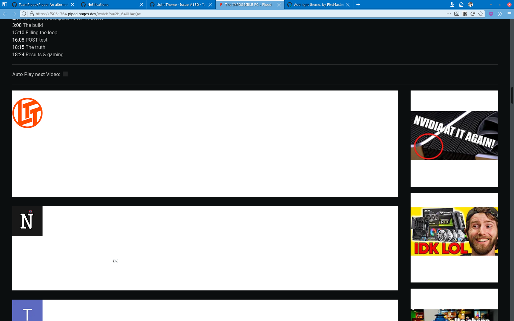 Light Theme · Issue #130 · TeamPiped/Piped · GitHub