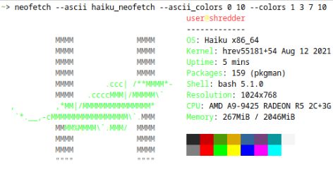 Fix Haiku OS ASCII logo · Issue #1812 · dylanaraps/neofetch · GitHub