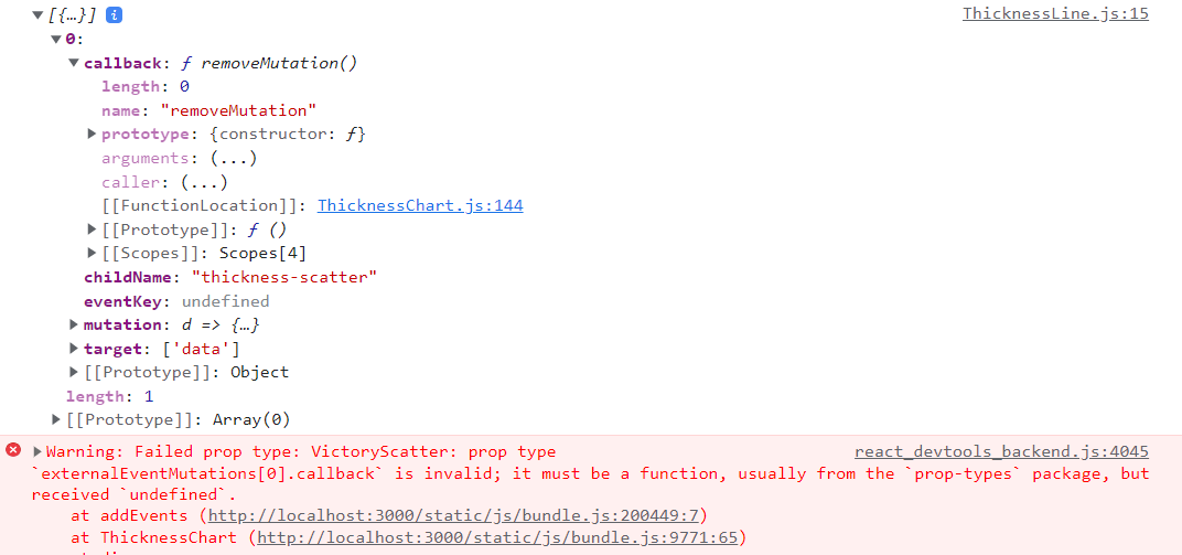 VictoryScatter: externalEventMutations prop type invalid warning · Issue #2063 · FormidableLabs ...