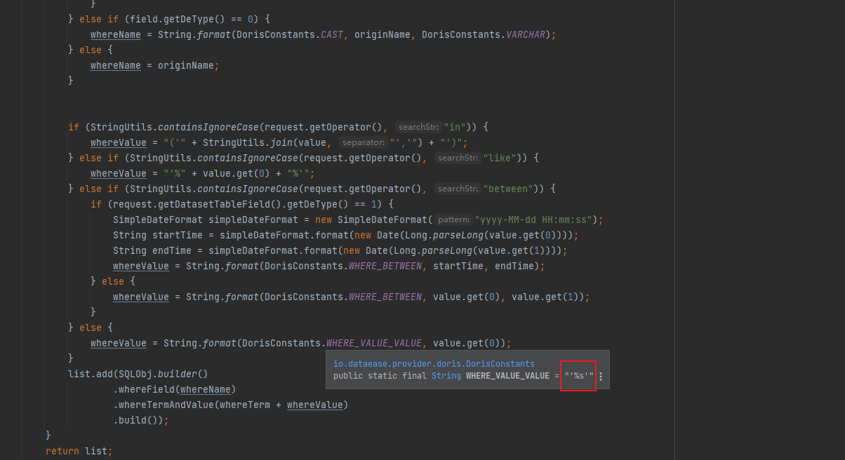 [Bug]视图过滤器，Doris数据库，整型筛选失效 · Issue #846 · dataease/dataease · GitHub
