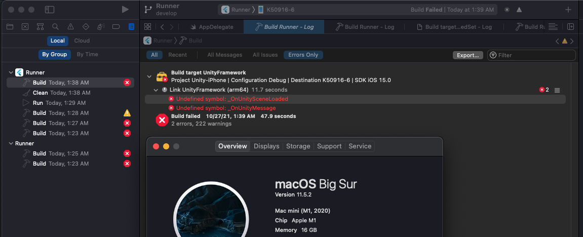 Undefined Symbols for arm64 intermittent Issue · Issue #485 · juicycleff/flutter-unity-view ...