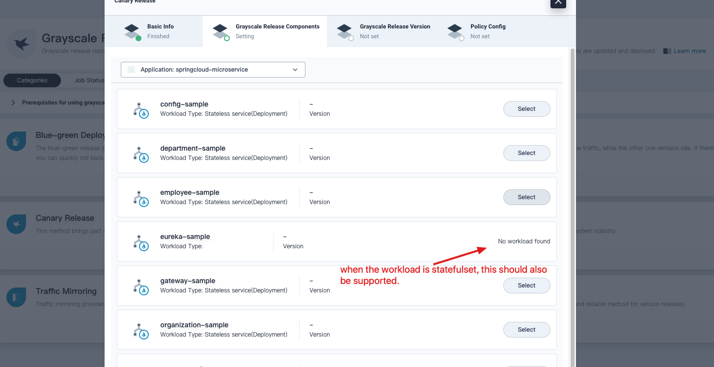 Release canary support statefulset workload · Issue #1434 · kubesphere/console · GitHub