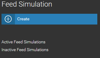Feed Simulation panel shows "Active Feed Simulations, Inactive Feed ...