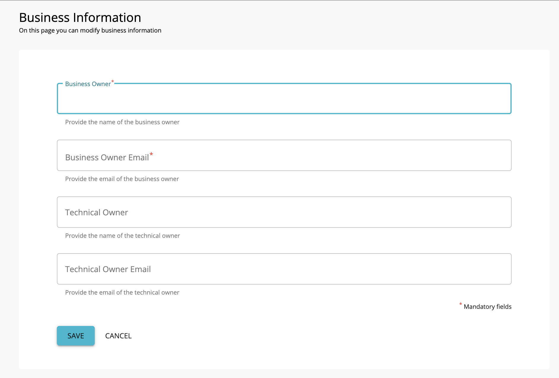 Business Information page form has no required validation · Issue #6367 · wso2/product-apim · GitHub