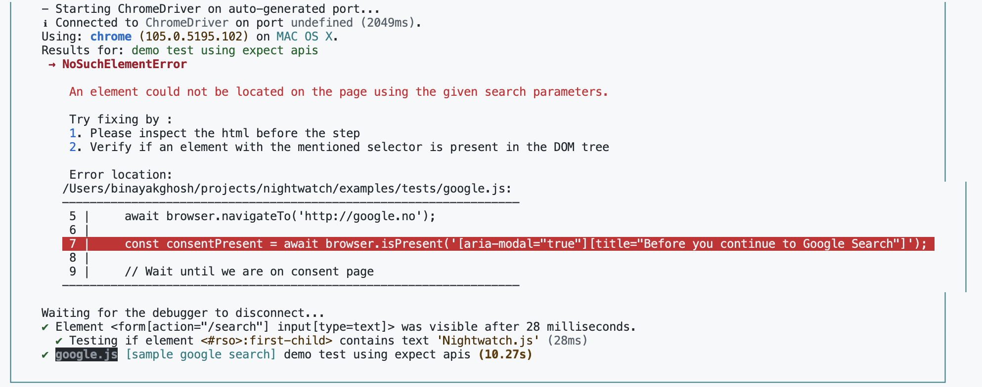 Logs look deformed in parallel mode · Issue #3369 · nightwatchjs/nightwatch · GitHub