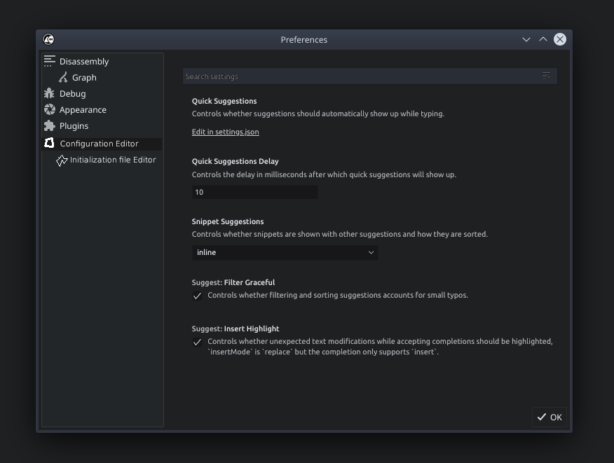 Add text editor for .cutterrc · Issue #1837 · rizinorg/cutter · GitHub