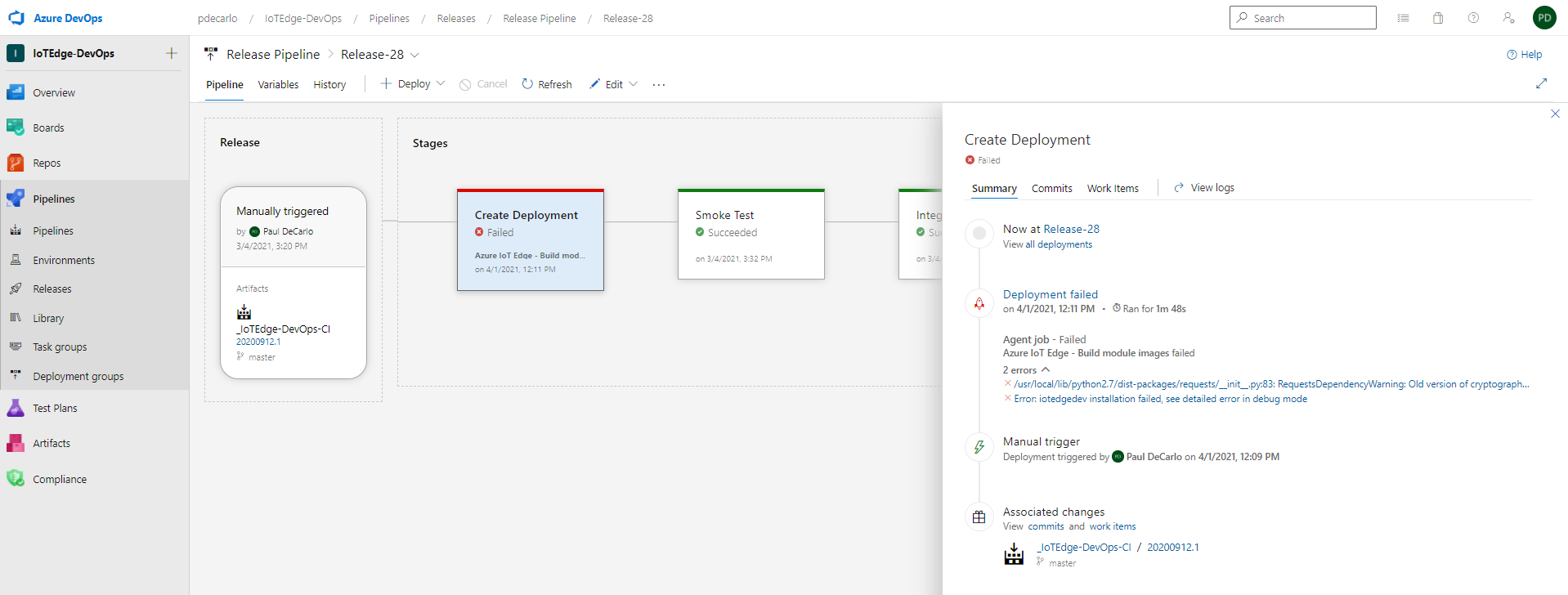 Build Modules Task - Fails to install iotedgedev package on execution · Issue #14679 · microsoft ...