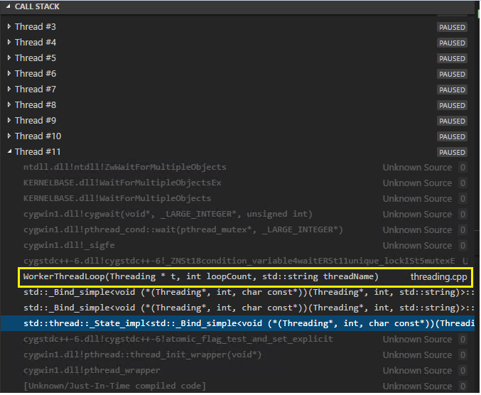 Cpptools Call Stack Frame Is Incorrect In Multiple Threads App · Issue 1446 · Microsoft