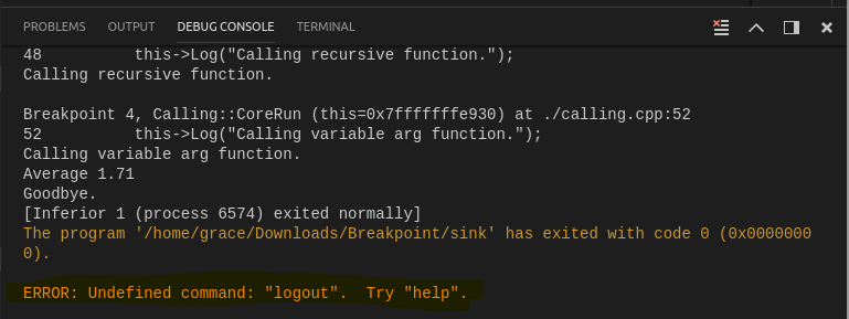 Debugger: [SSH][Unstable]"Debug Console" window show an error message ...