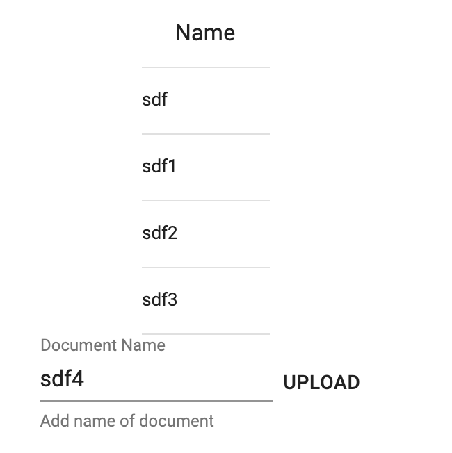 UI: Document upload view removes text of previous uploaded files after uploading another file ...