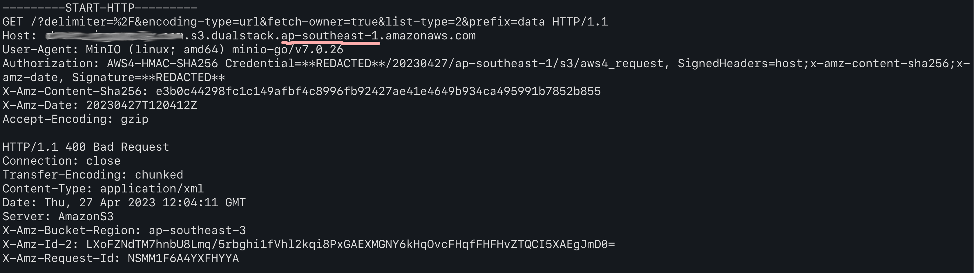 S3 bucket region does not acknowledge `ap-southeast-3` (opt-in region) · Issue #23178 ...