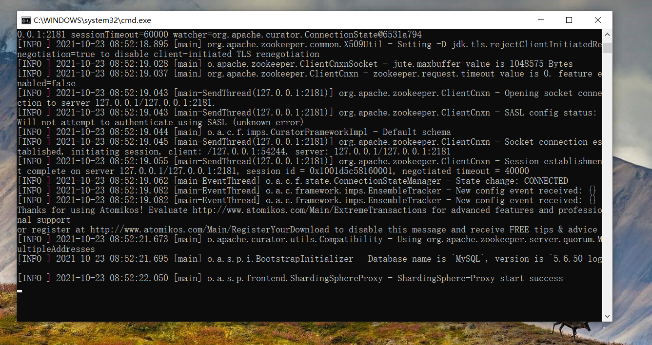 ShardingSphere-Proxy cannot access the zookeeper in the cloud through start.bat under the ...