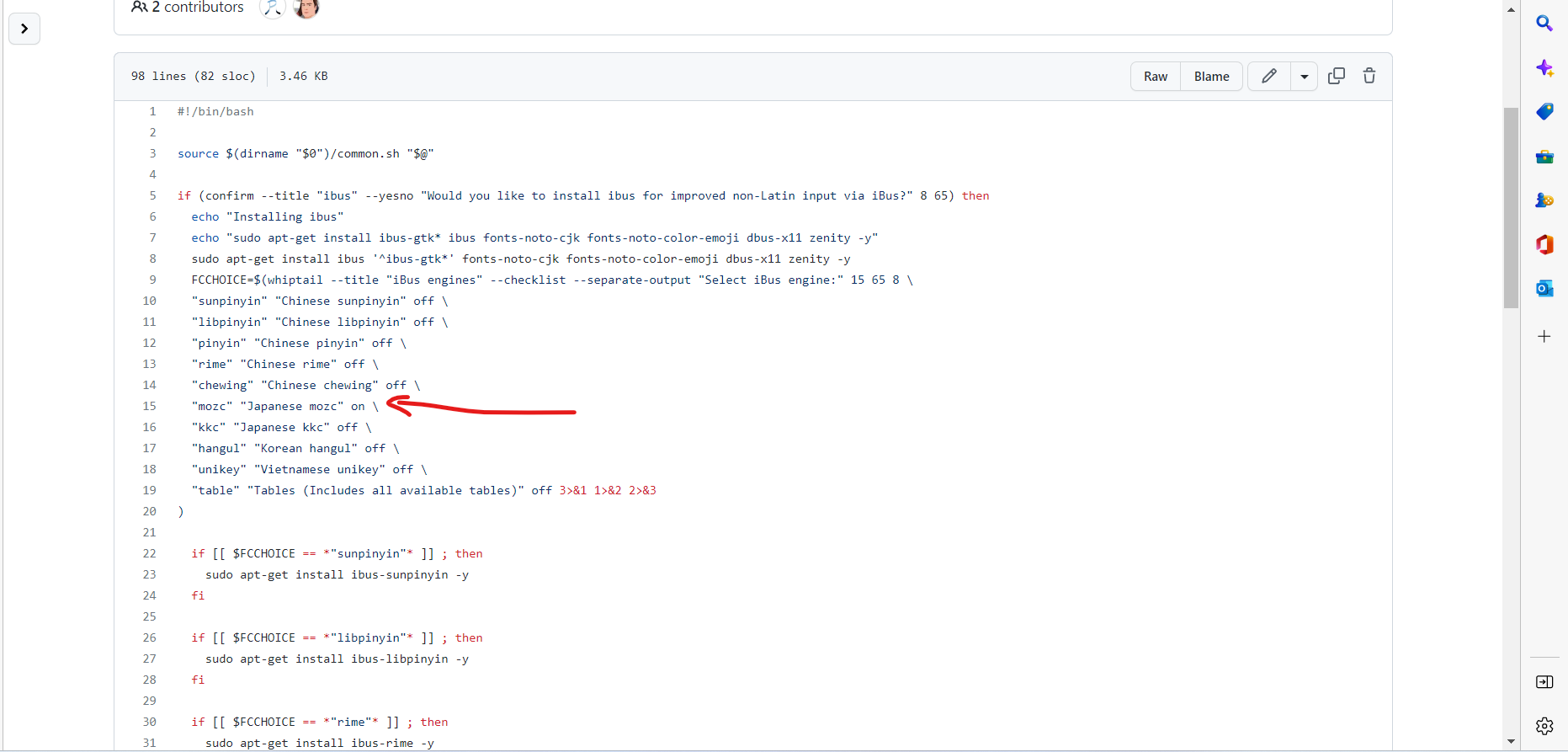 Why should mozc be checked by default for the installation of ibus ...