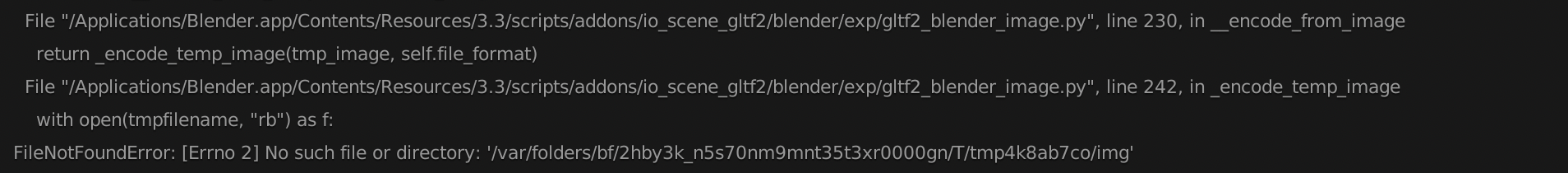 Exporting w/ script baked & saved images causes temp dir FileNotFoundError · Issue #1715 ...
