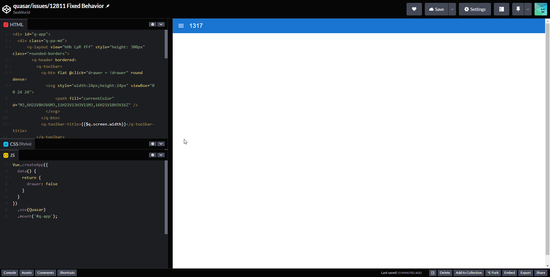 QDrawer breakpoint doesn't respect greater width once triggered · Issue ...