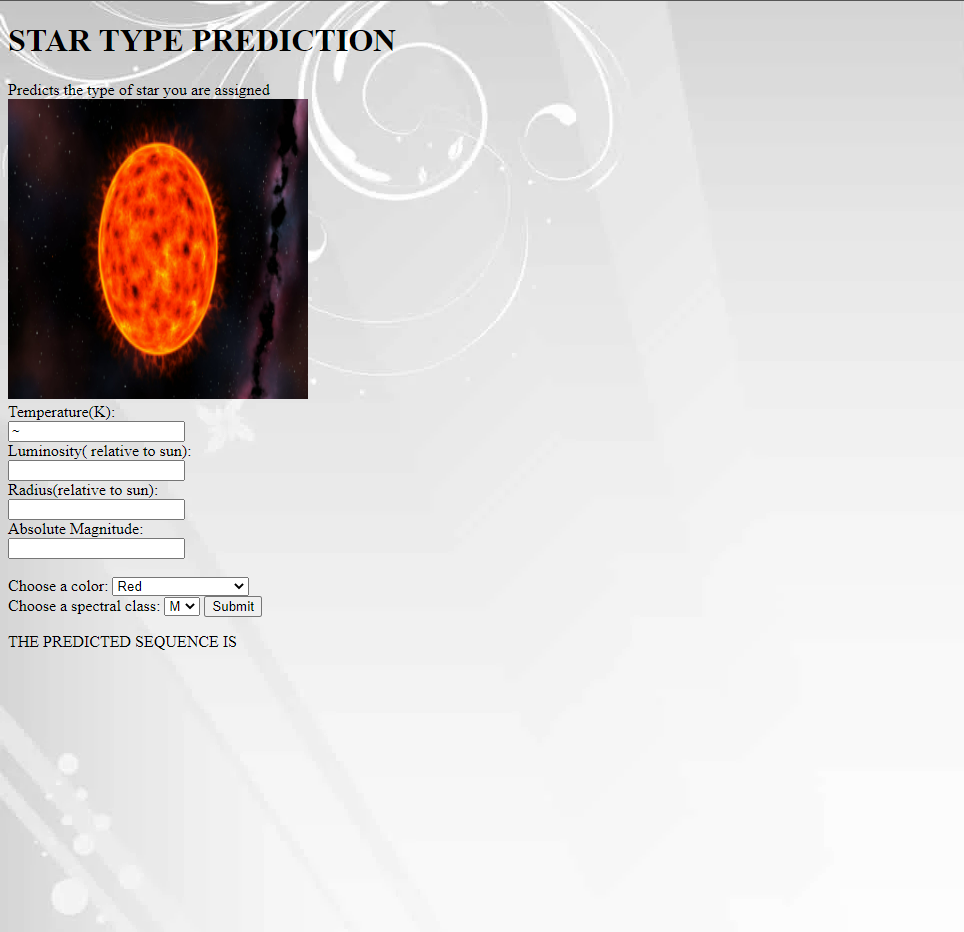 GitHub - Renator12/Star-prediction: Web app using machine learning to predict star type