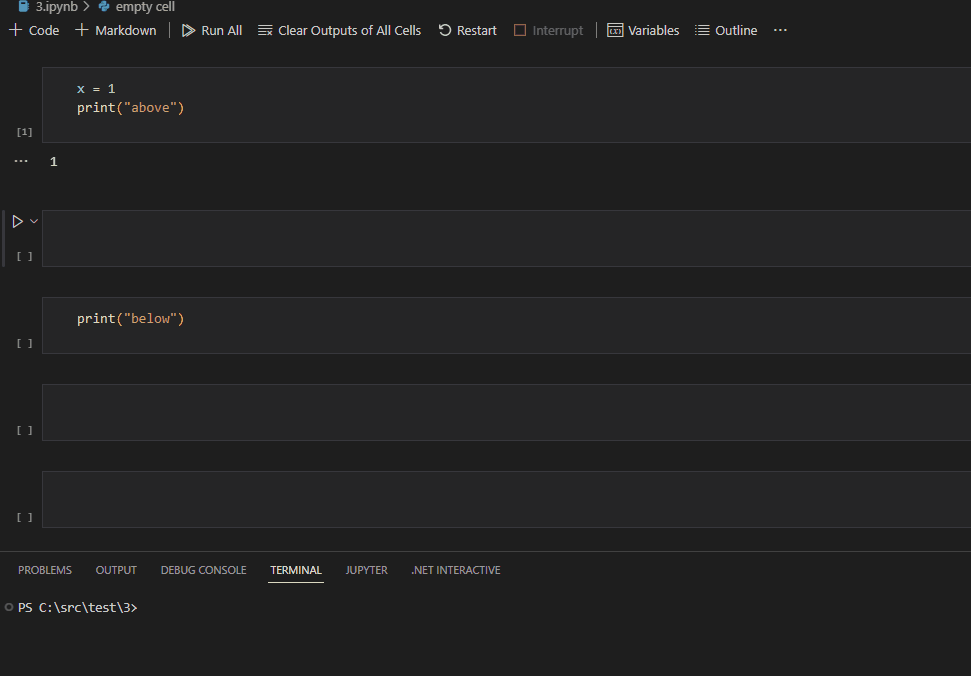 After Removing Cell Focus On Cell Bellow · Microsoft Vscode Jupyter · Discussion 10790 · Github