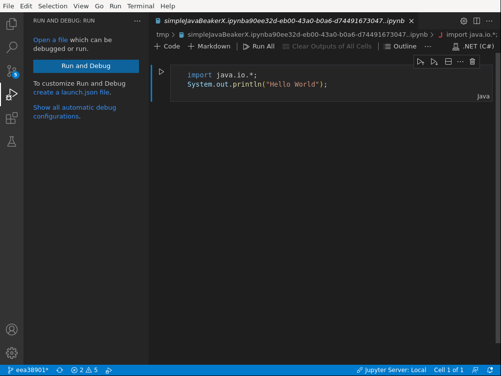Not Automatically picking java kernel when opening a Java Notebook · Issue #10900 · microsoft ...