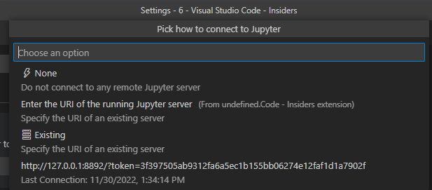`Specifiy Jupyter Server for connections` quick pick has redundant entry · Issue #12233 ...