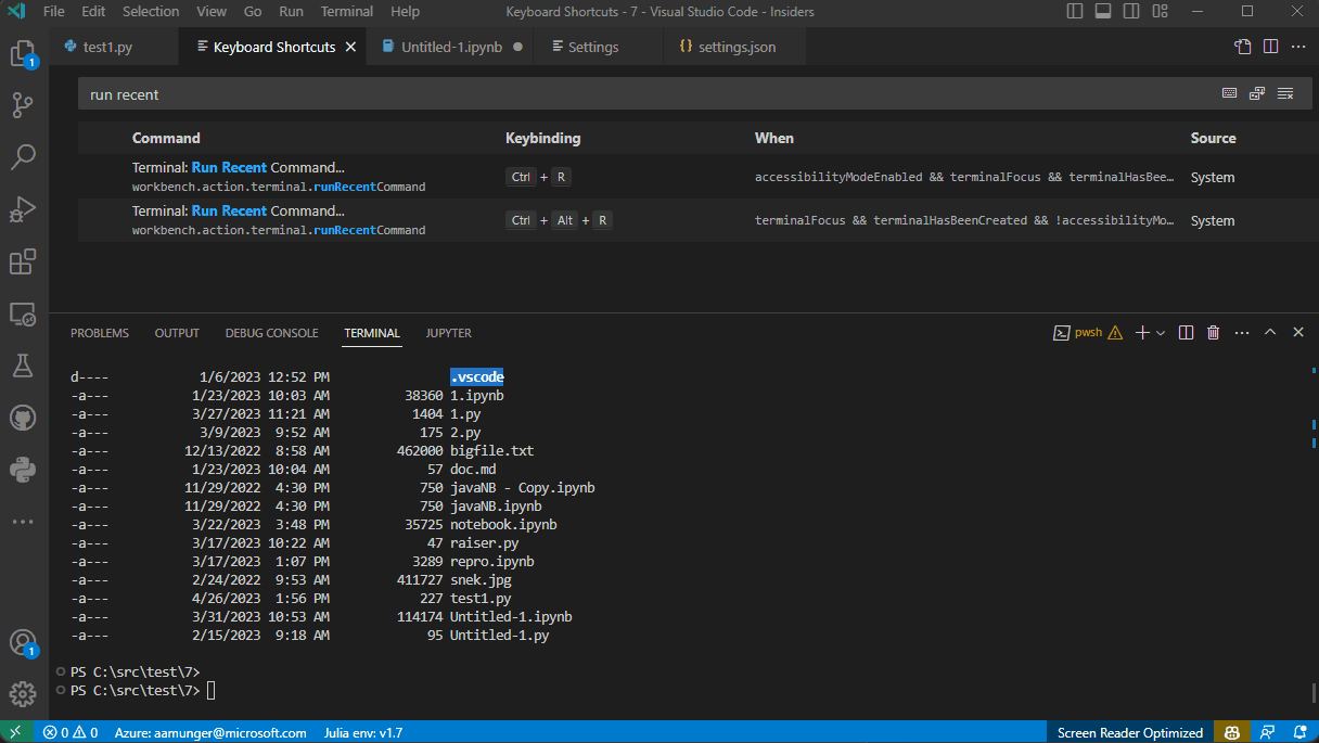 Terminal a11y help menu includes wrong keybinding · Issue #175130 · microsoft/vscode · GitHub