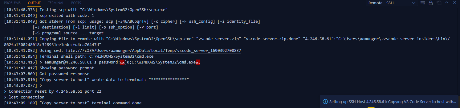 Connection Stuck After Taking Too Long To Enter Password For Remote Machine · Issue 8762