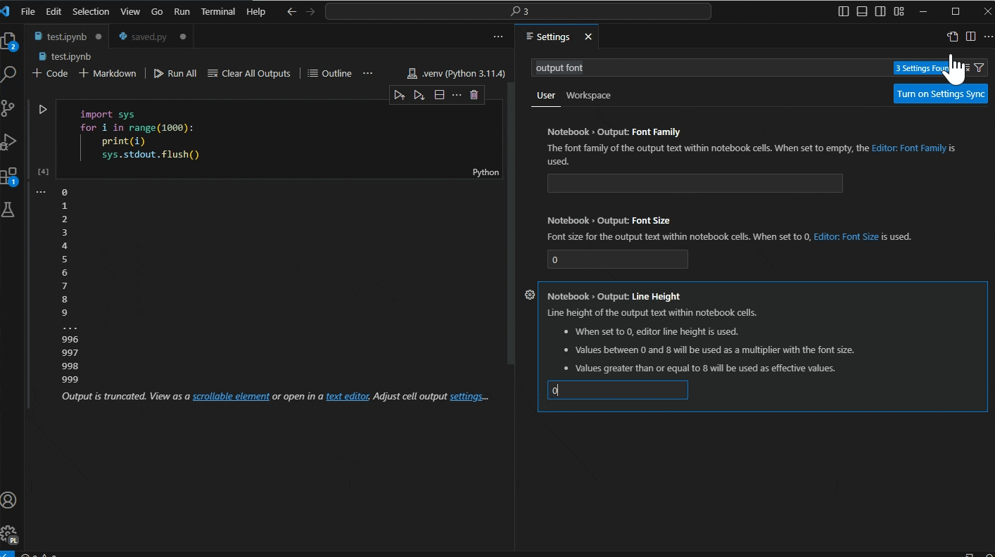 Notebook Output Fontsize And Lineheight Issue · Issue 189164 · Microsoftvscode · Github 