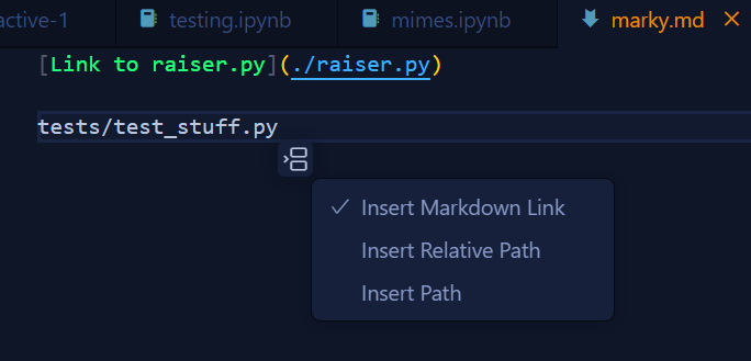 dragging a file to a markdown document will just insert the path · Issue #190769 · microsoft ...