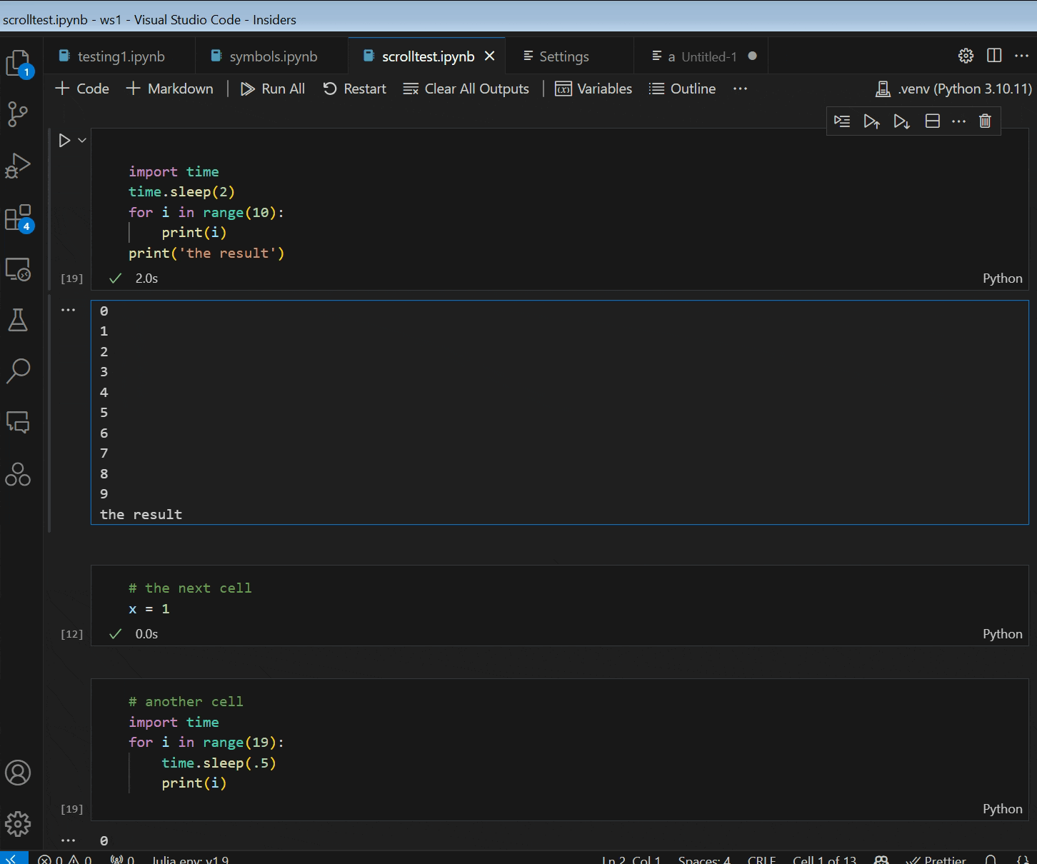 Executing cell can resize itself out of view · Issue #193835 · microsoft/vscode · GitHub