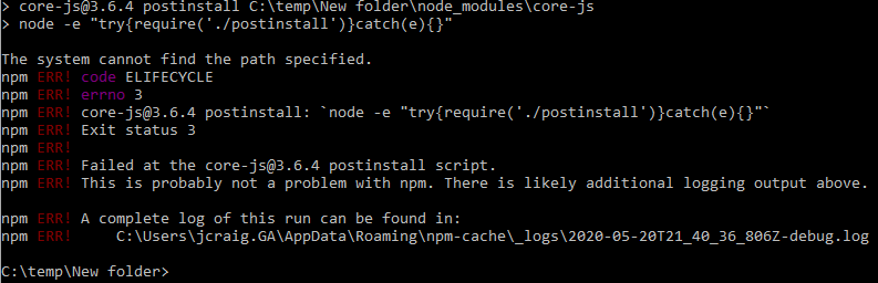 Postinstall Crashes Npm Install And Npm Ci · Issue 831 · Zloirock Core Js · Github