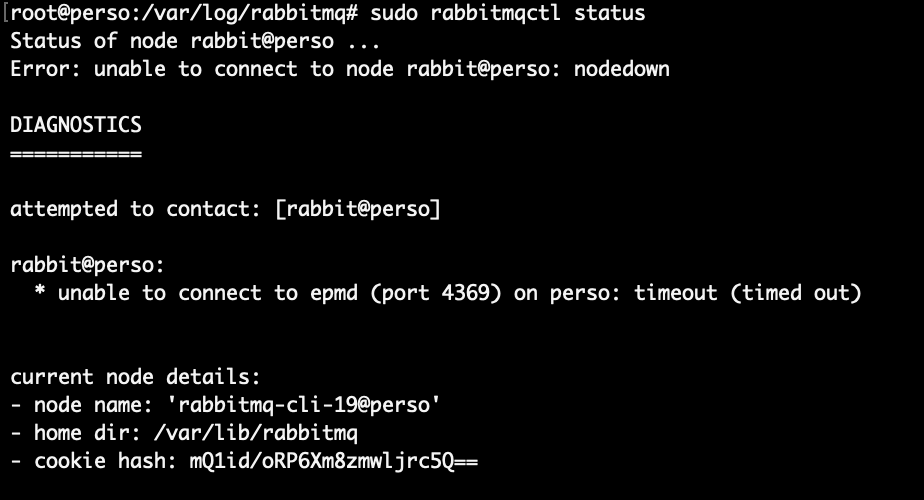Install Fails Because Of Rabbitmq Server Processnotrunning · Issue