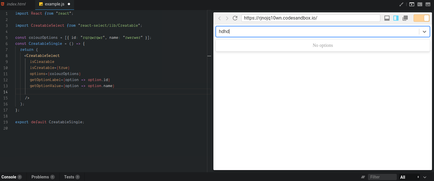 Doesnt work Creatable · Issue #3417 · JedWatson/react-select · GitHub