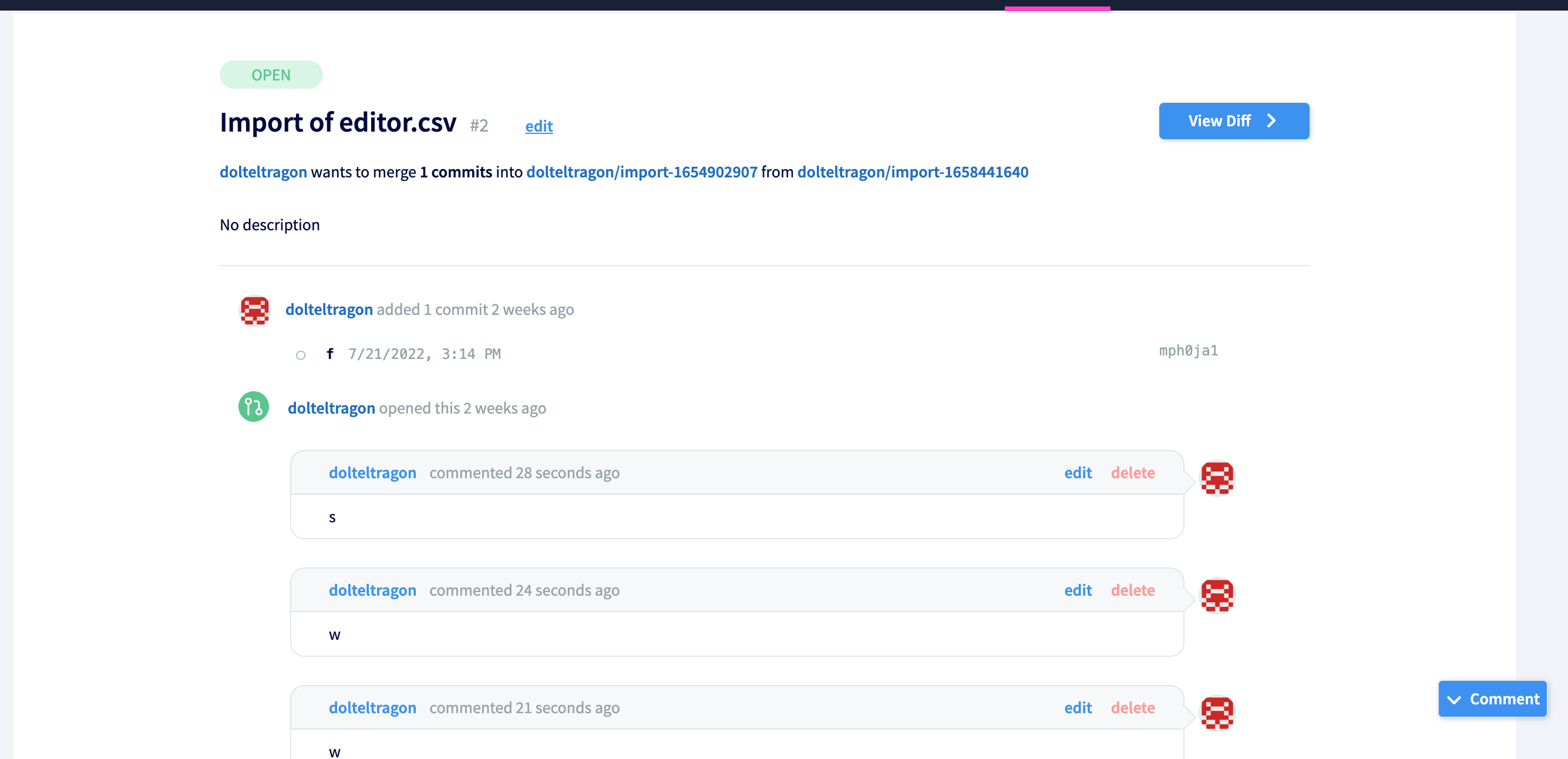 The comment button on the PR page can grow outsize of the white box · Issue #270 · dolthub ...