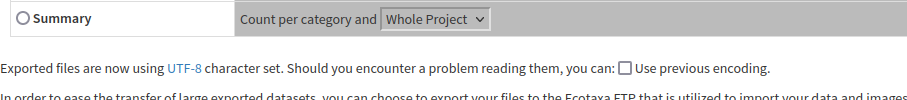 Remove latin-1 encoding export option (or not) · Issue #724 · ecotaxa/ecotaxa_front · GitHub