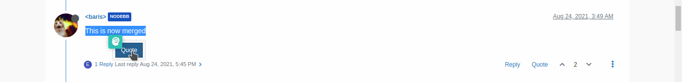 Quick quotе does not work on mobile devices · Issue #10256 · NodeBB/NodeBB · GitHub