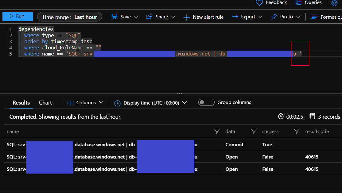 SQL Dependency logs with empty · Issue #2517 · microsoft/ApplicationInsights-dotnet · GitHub