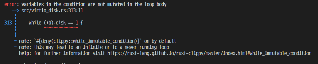 Clippy : nonatomic variable이 lock을 잡은 상태에서 변할 수 있는걸 표현하지 못함 · Issue #81 · kaist-cp/rv6 · GitHub