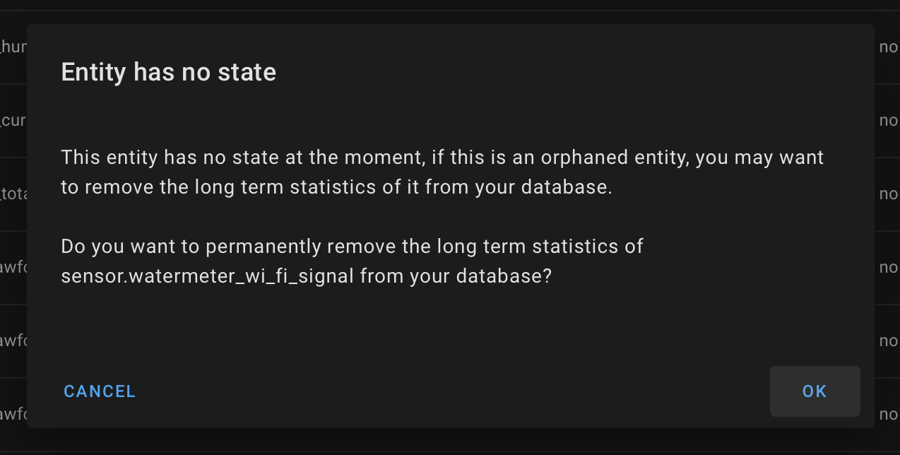 Statistics Dialog Orphaned Entity Text · Issue 10627 · Home Assistant 