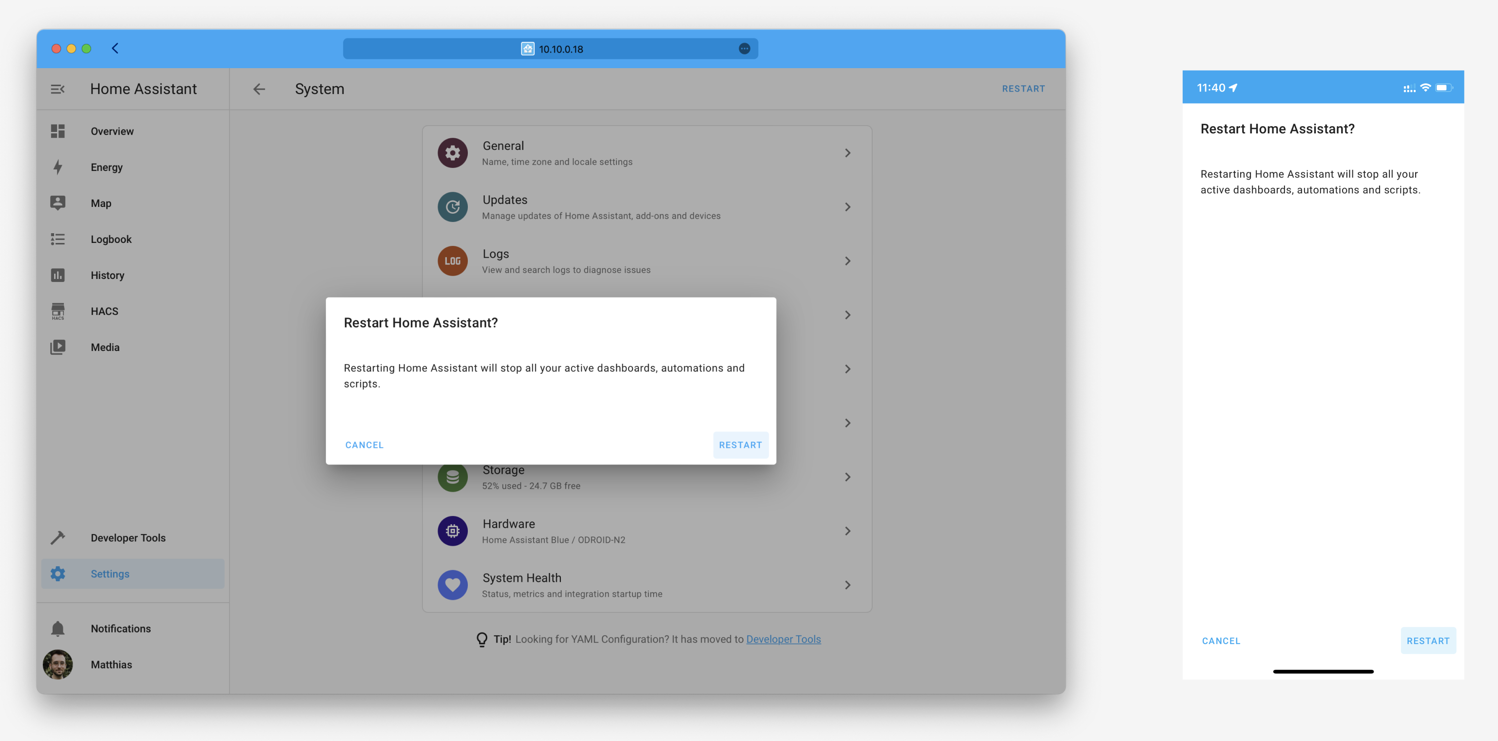 Update Restart Home Assistant dialog · Issue #13116 · home-assistant ...
