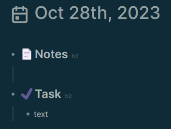 default-template for journals - first dash/bullet-point ( - ) is missing in markdown file ...